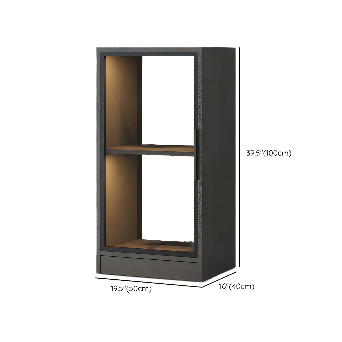 Modern Wooden Display Cabinet with Acrylic Doors & Lighting - HomeyFad ...