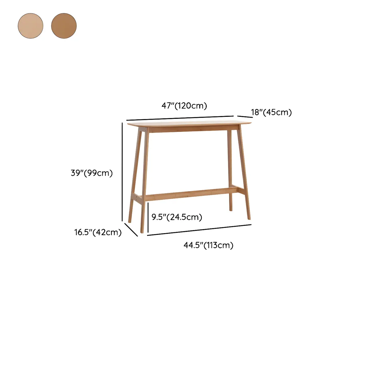 Modern Home Natural Bamboo Trestle Bar Table | HomeyFad – HOMEYFAD